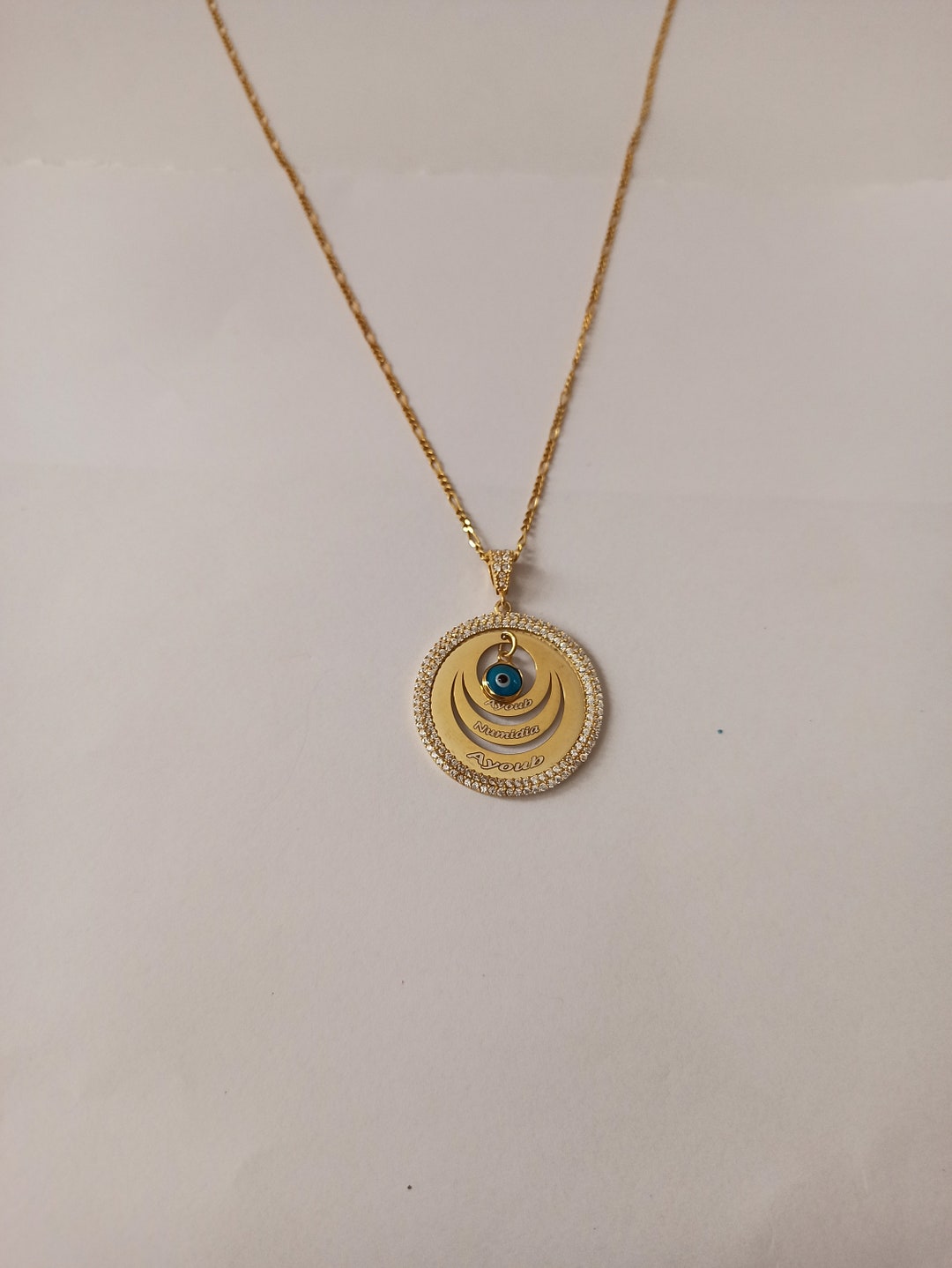 Silver Disk Necklace, Custom Disk Necklace, Personalize Necklace ...