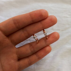 Solitaire earrings 925silver earring solitaire earring gold | Etsy