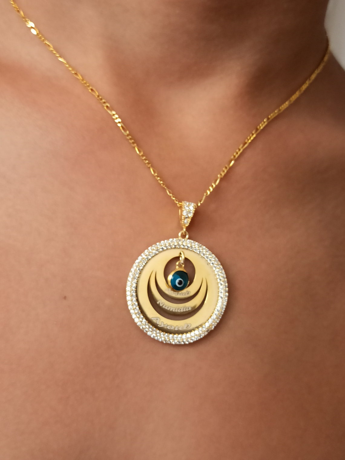 Silver Disk Necklace Custom Disk Necklace Personalize - Etsy