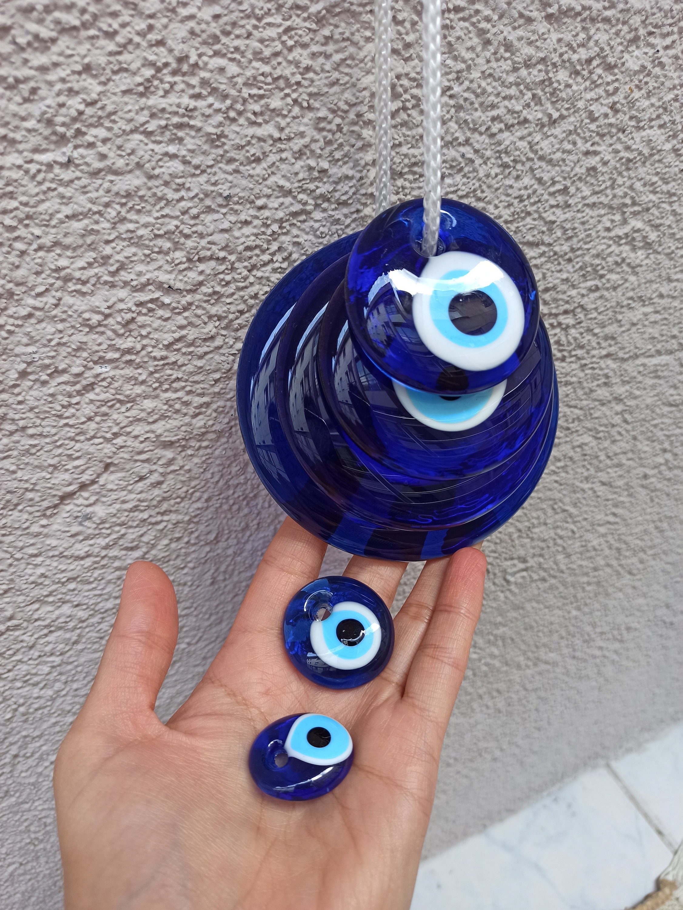 Evil Eye Wall Decor, Blue Evil Eye , Home Decor, Glass Evil Eye , 7 Cm ...