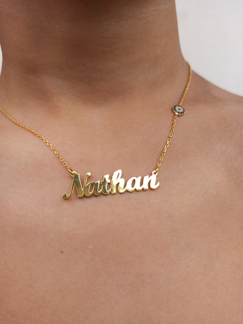 Sterling Silver Name Necklace Personalized Jewelry Gift for - Etsy