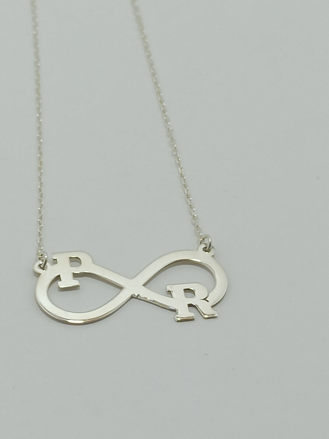 925 Sterling Silver , Infinity Letter Necklace, Infinity Necklace ...