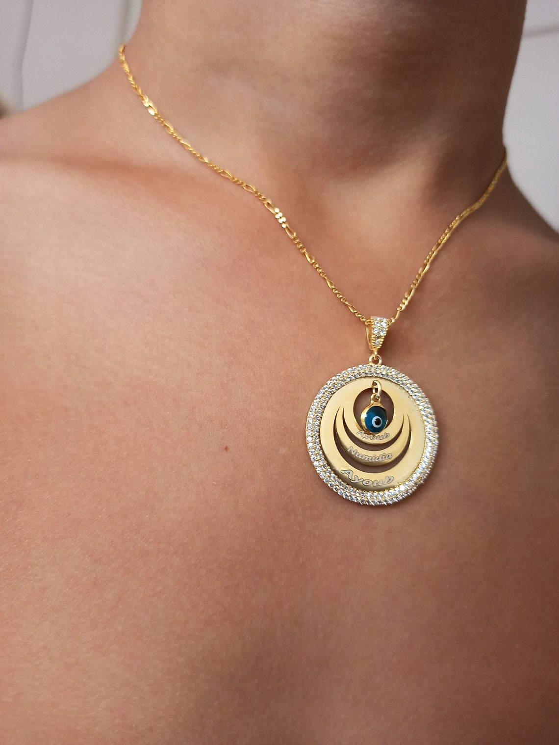 Silver Disk Necklace Custom Disk Necklace Personalize - Etsy