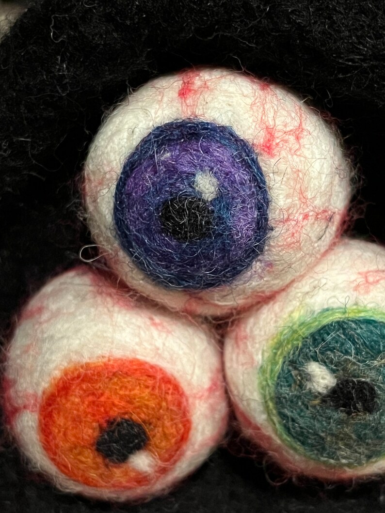Eyeballs Halloween Three Creepy Eyeballs in a Black Nest Decoration ...