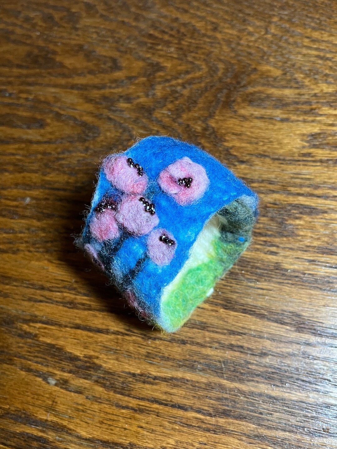 Wool Cuff Bracelet Gift for Her Original Bracelet Gift Wool Wet Felted ...