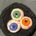 Eyeballs Halloween Three Creepy Eyeballs in a Black Nest Decoration ...