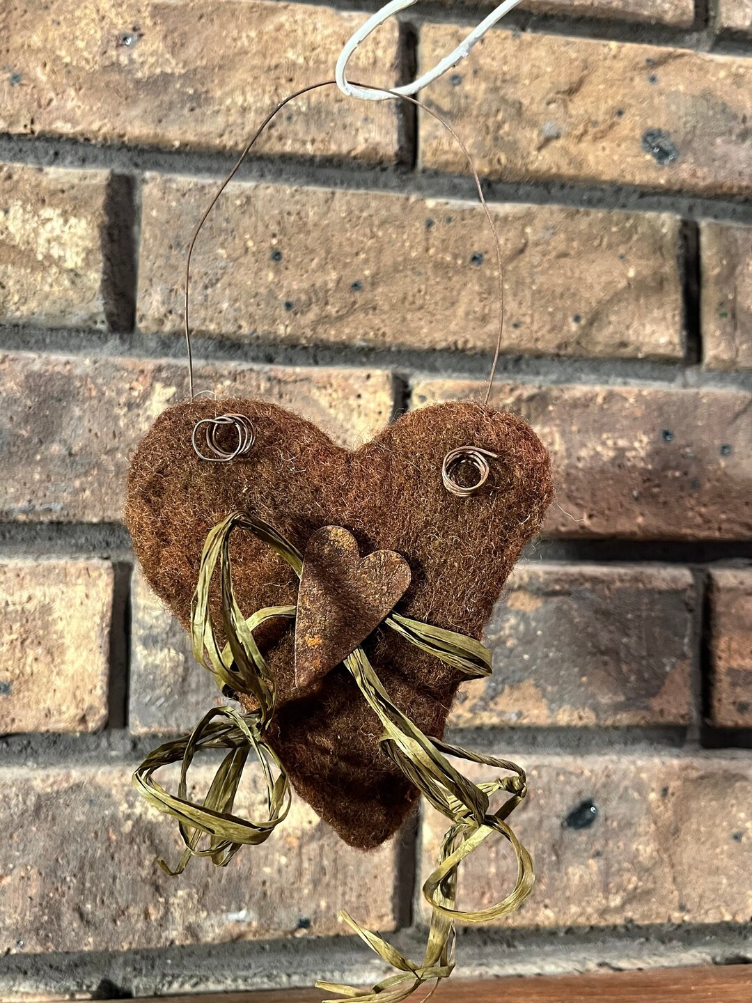 Heart Ornament Rustic Primitive Valentine Home Decor Farmhouse Gift for ...