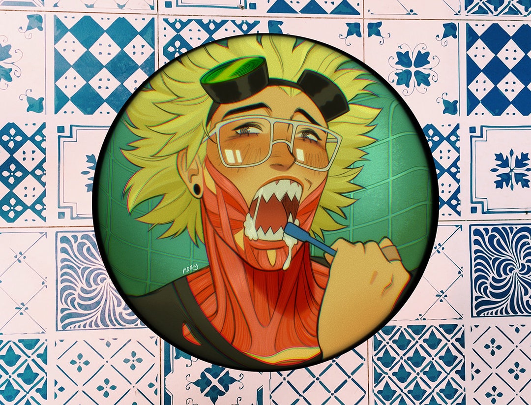 Toothbrush Sticker - Etsy