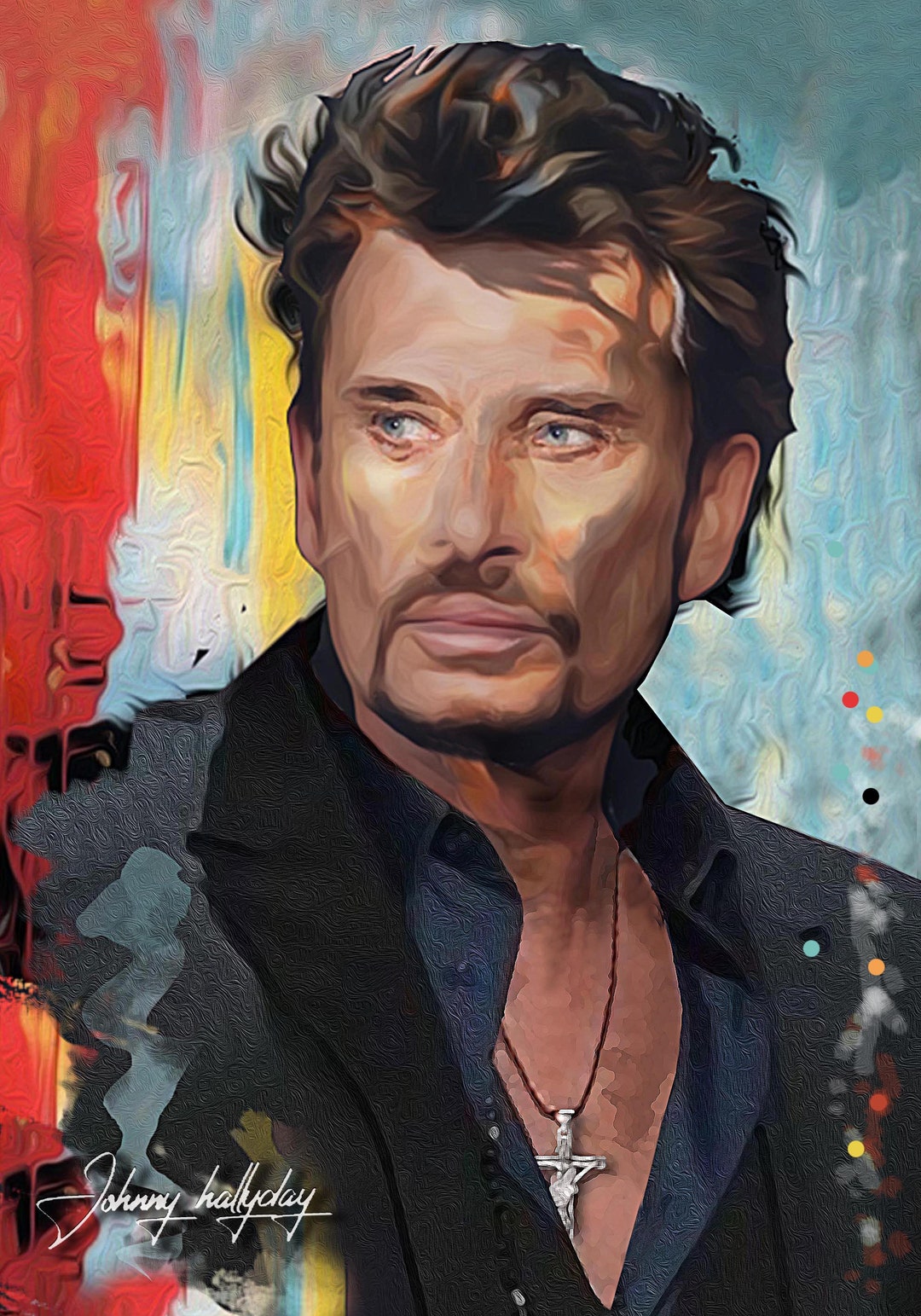 Johnny Hallyday Poster - Etsy