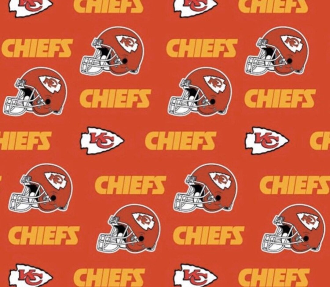 Kansas City Chiefs Cotton Fabric - 1/2 Yard - Etsy