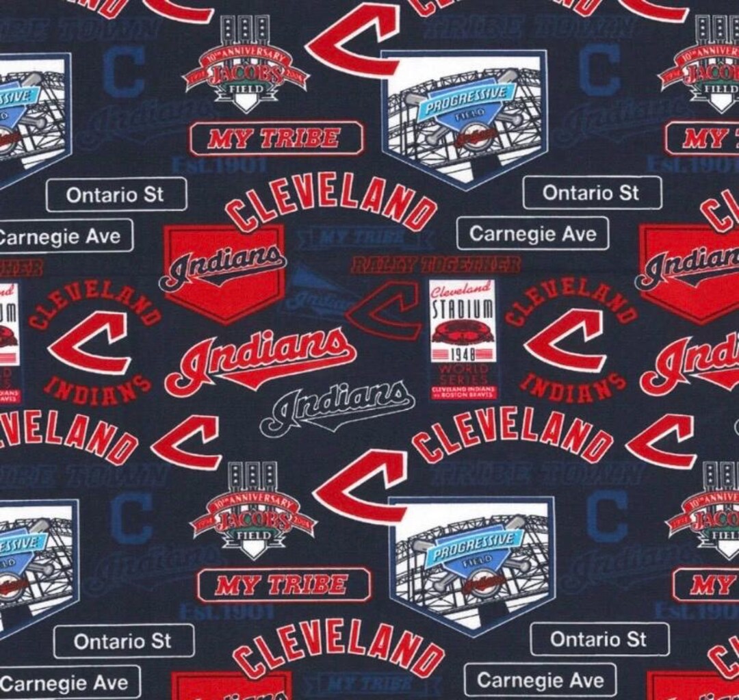 Cleveland Guardians Baseball Stadium Cotton Fabric - 1/2 Yard - Etsy