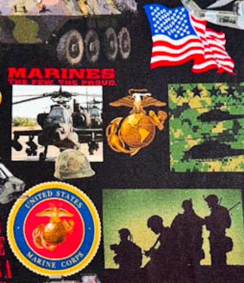 USMC Once A Marine Always A Marine Cotton Fabric - 1/2 Yard - Etsy