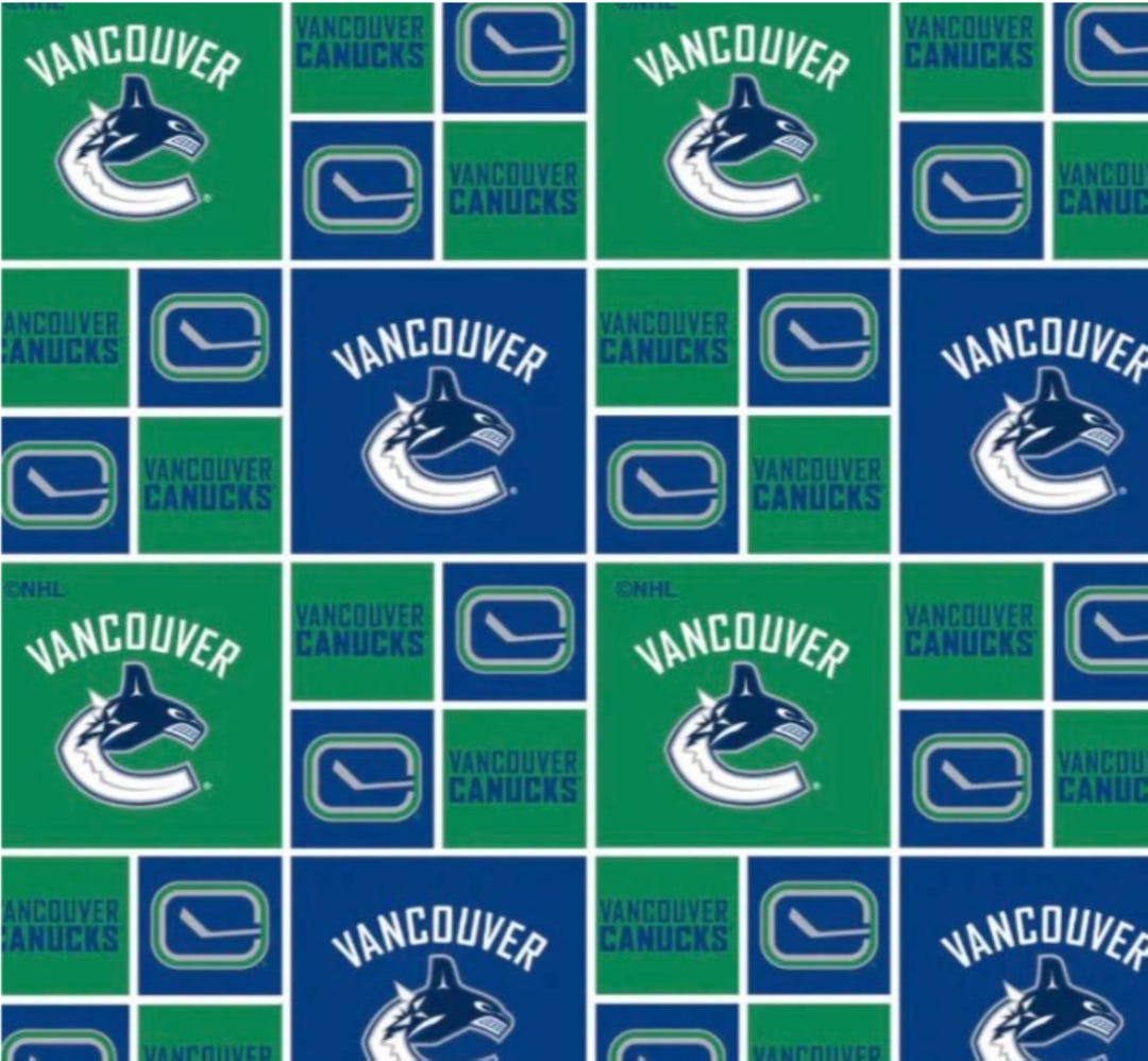 Vancouver Canucks Box Design Cotton Fabric - 1/2 Yard - Etsy