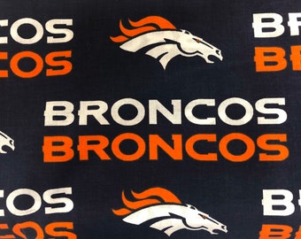 Denver Broncos Fabric by the Yard, Cotton Denver Broncos Fabric ...