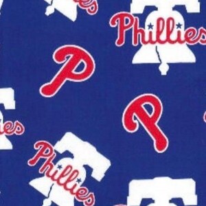MLB Philadelphia Phillies Cotton Fabric - 1/2 Yard (blue) - Etsy