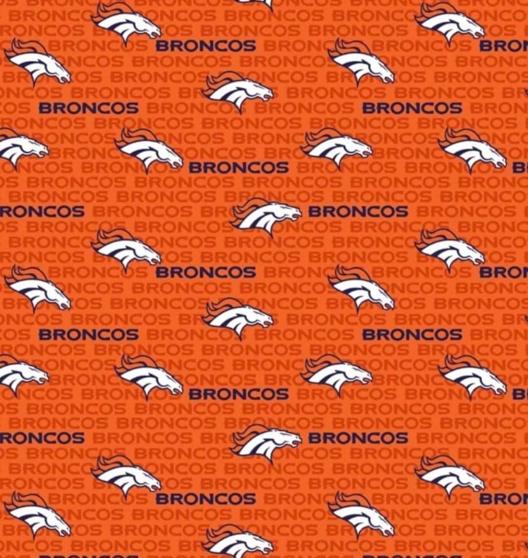 Denver Broncos Cotton Fabric Mini Print - 1/2 Yard - Etsy