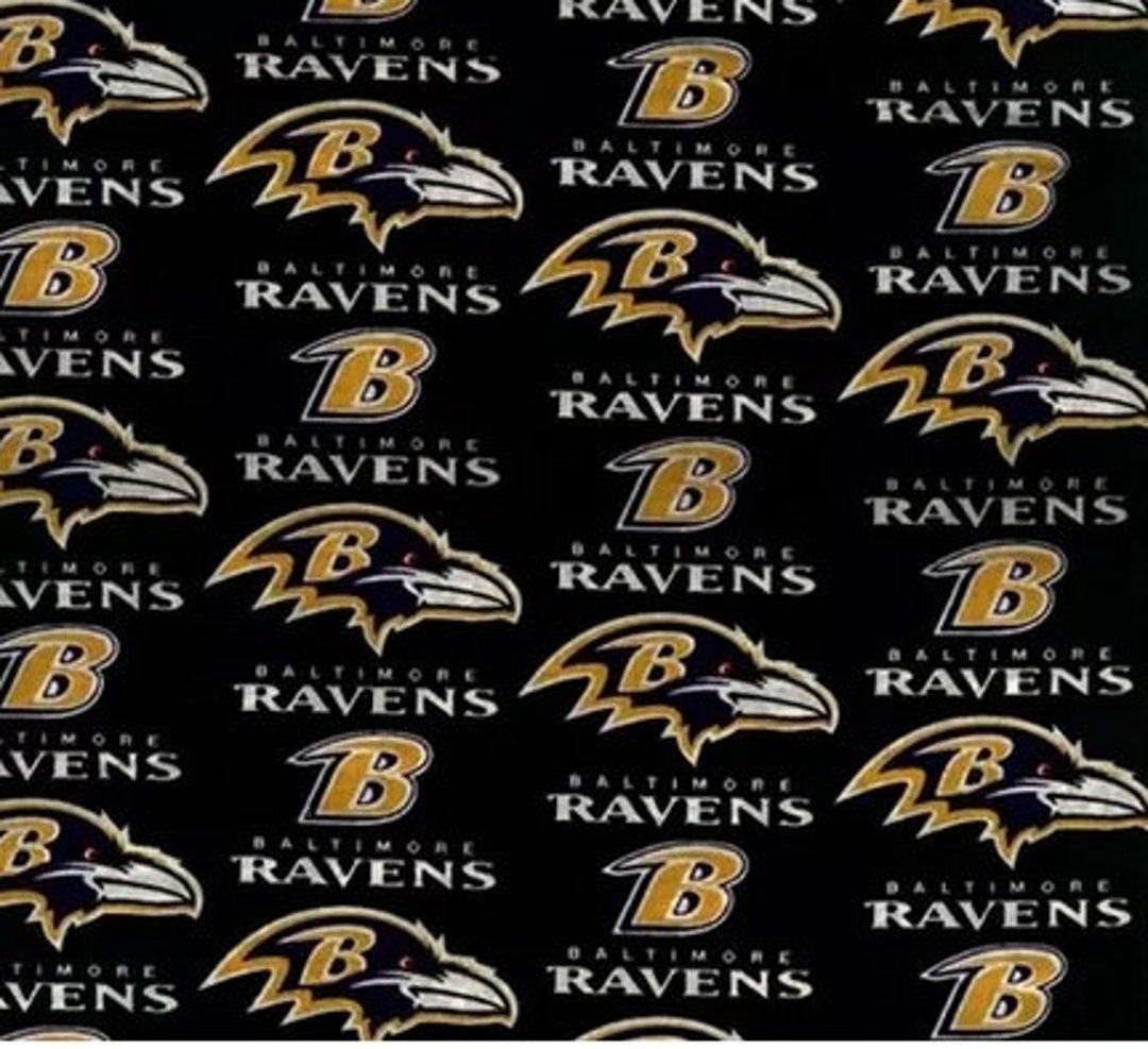 NFL Baltimore Ravens Cotton Fabric Logo 1/2 Yard - Etsy