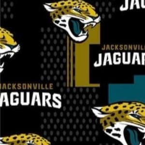 NFL Jacksonville Jaguars Cotton Fabric Patch 1/2 Yard - Etsy