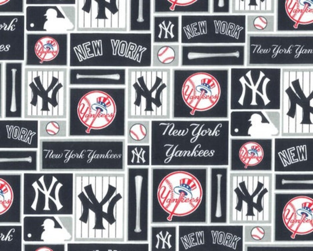 MLB New York Yankees Cotton Fabric Patch 1/2 Yard - Etsy