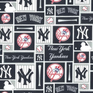 MLB New York Yankees Cotton Fabric Patch - 1/2 Yard - Etsy