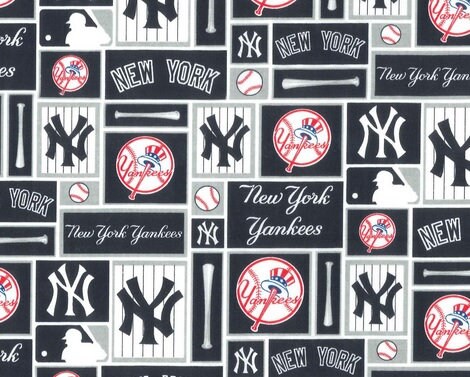 MLB New York Yankees Cotton Fabric Patch - 1/2 Yard - Etsy