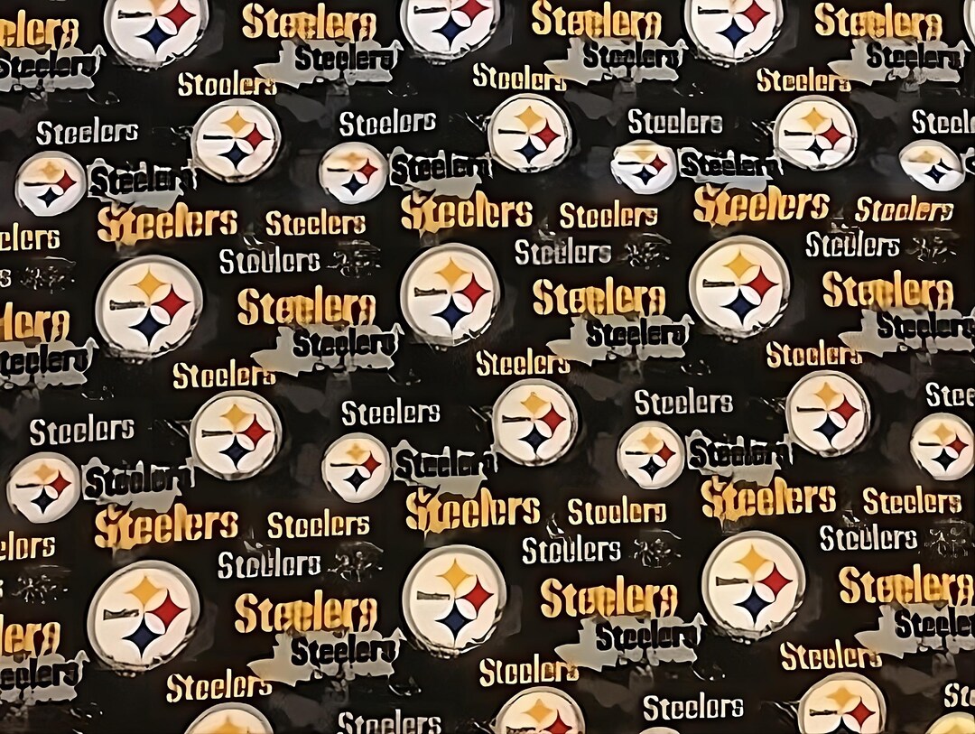 Pittsburgh Steelers Cotton Fabric Distressed - 1/2 Yard - Etsy