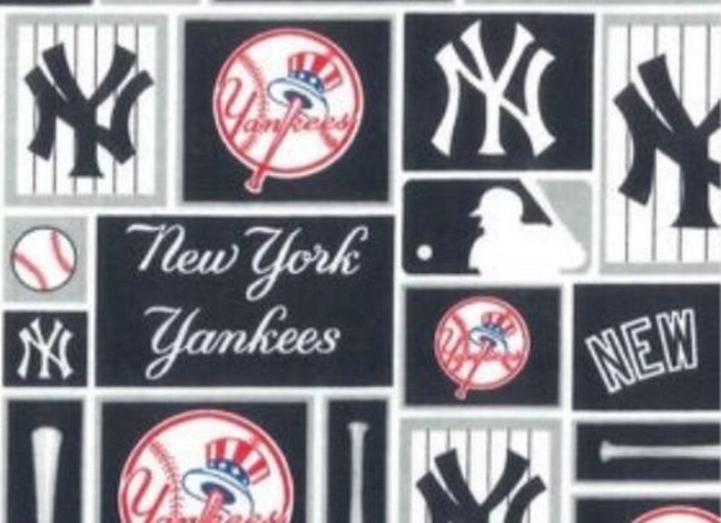 MLB New York Yankees Cotton Fabric Patch - 1/2 Yard - Etsy