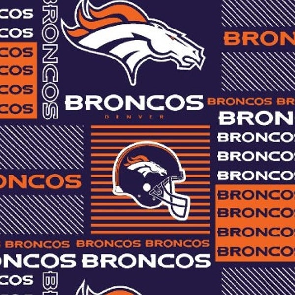 Denver Broncos Fabric - Etsy