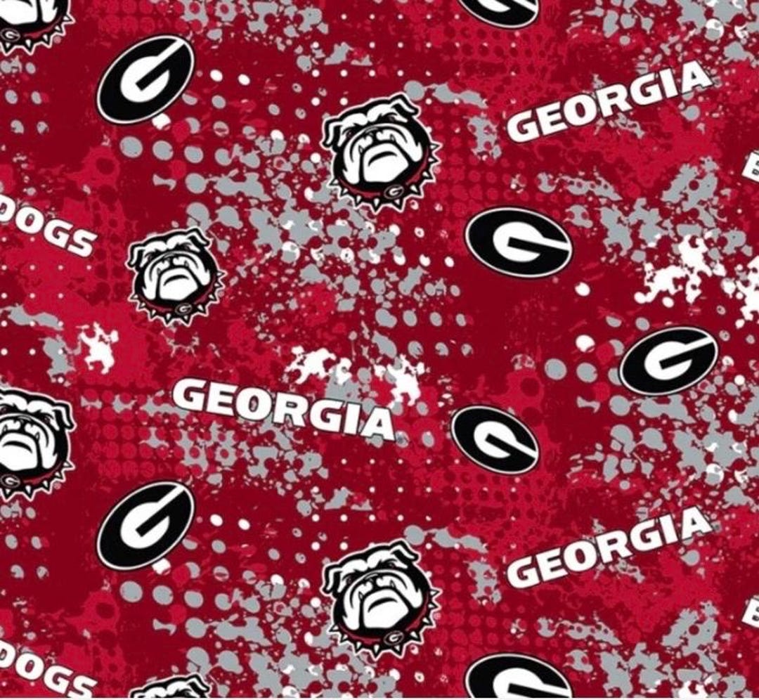 Georgia Bulldogs Paint Splatter Cotton Fabric 1/2 Yard - Etsy