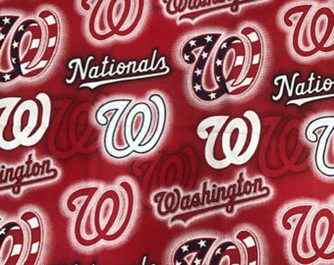 MLB Washington Nationals Logo W Cotton Fabric - 1/2 Yard - Etsy