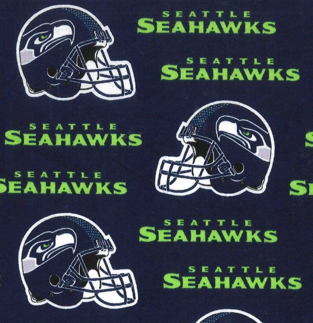 Seattle Seahawks Cotton Fabric Helmet Design - 1/2 Yard - Etsy
