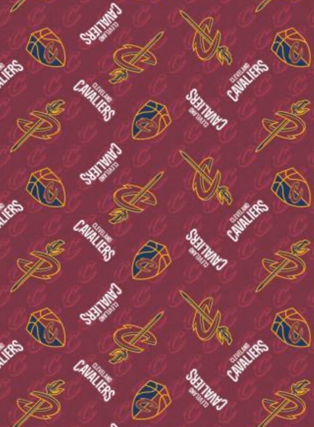NBA Cleveland Cavaliers Cotton Fabric - 1/2 Yard - Etsy