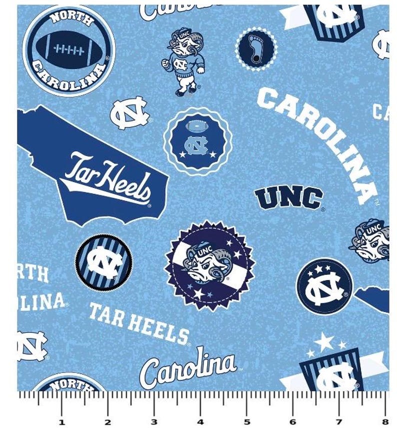 University of North Carolina Tarheel Home State Cotton Fabric - 1/2 ...