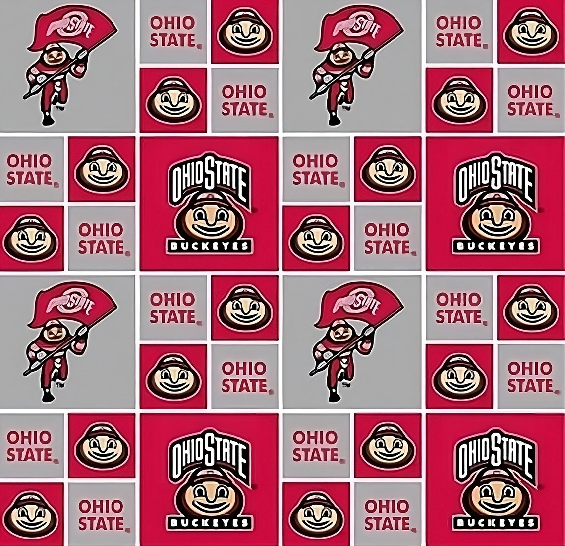 Ohio State University Buckeyes OSU Cotton Fabric Block - 1/2 Yard - Etsy