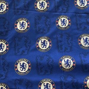 New FQ Chelsea Football Club 100% Cotton Fabric - 19” L X 19” W - Etsy
