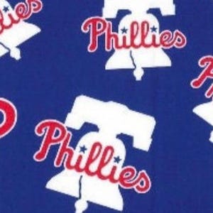 MLB Philadelphia Phillies Cotton Fabric - 1/2 Yard (blue) - Etsy