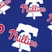 MLB Philadelphia Phillies Cotton Fabric - 1/2 Yard (blue) - Etsy