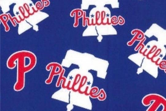 MLB Philadelphia Phillies Cotton Fabric - 1/2 Yard (blue) - Etsy
