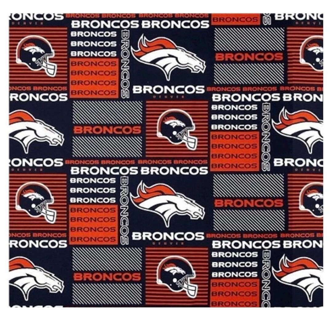 Denver Broncos Cotton Fabric Patch - 1/2 Yard - Etsy