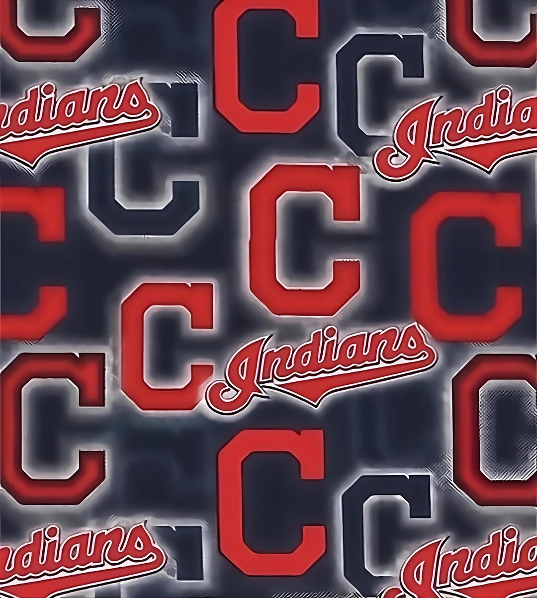 MLB Cleveland Indians Cotton Fabric Dot - 1/2 Yard - Etsy