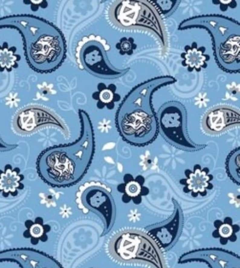 University of North Carolina UNC Cotton Fabric Paisley - 1/2 Yard - Etsy