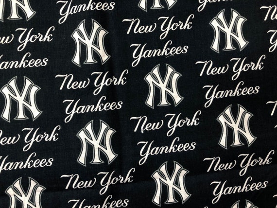 MLB New York Yankees Cotton Fabric 1/2 Yard | Etsy