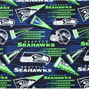 Seattle Seahawks Cotton Fabric Retro - 1/2 Yard - Etsy