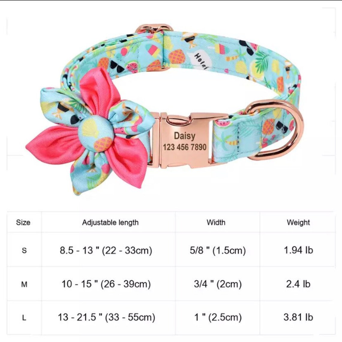 Personalized Dog Harness Set Floral dog harness and | Etsy