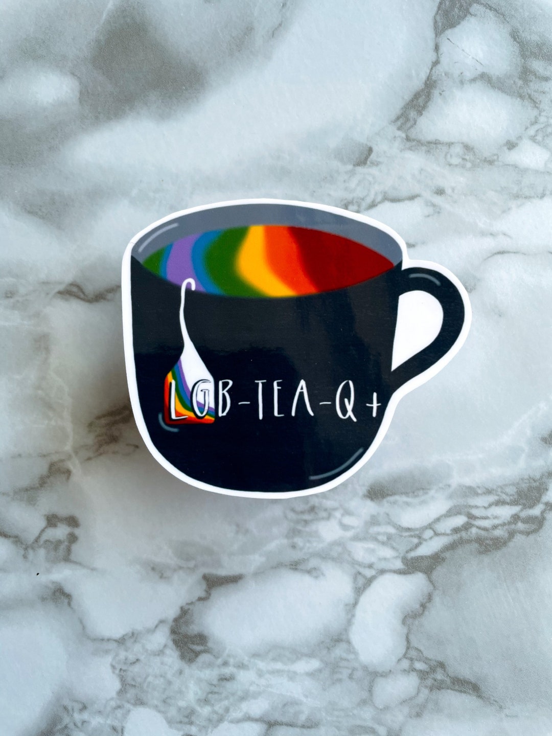 Lgb-tea-q+ Sticker, LGBTQ, Lesbian, Gay, Pride, Queer, Bisexual Sticker ...