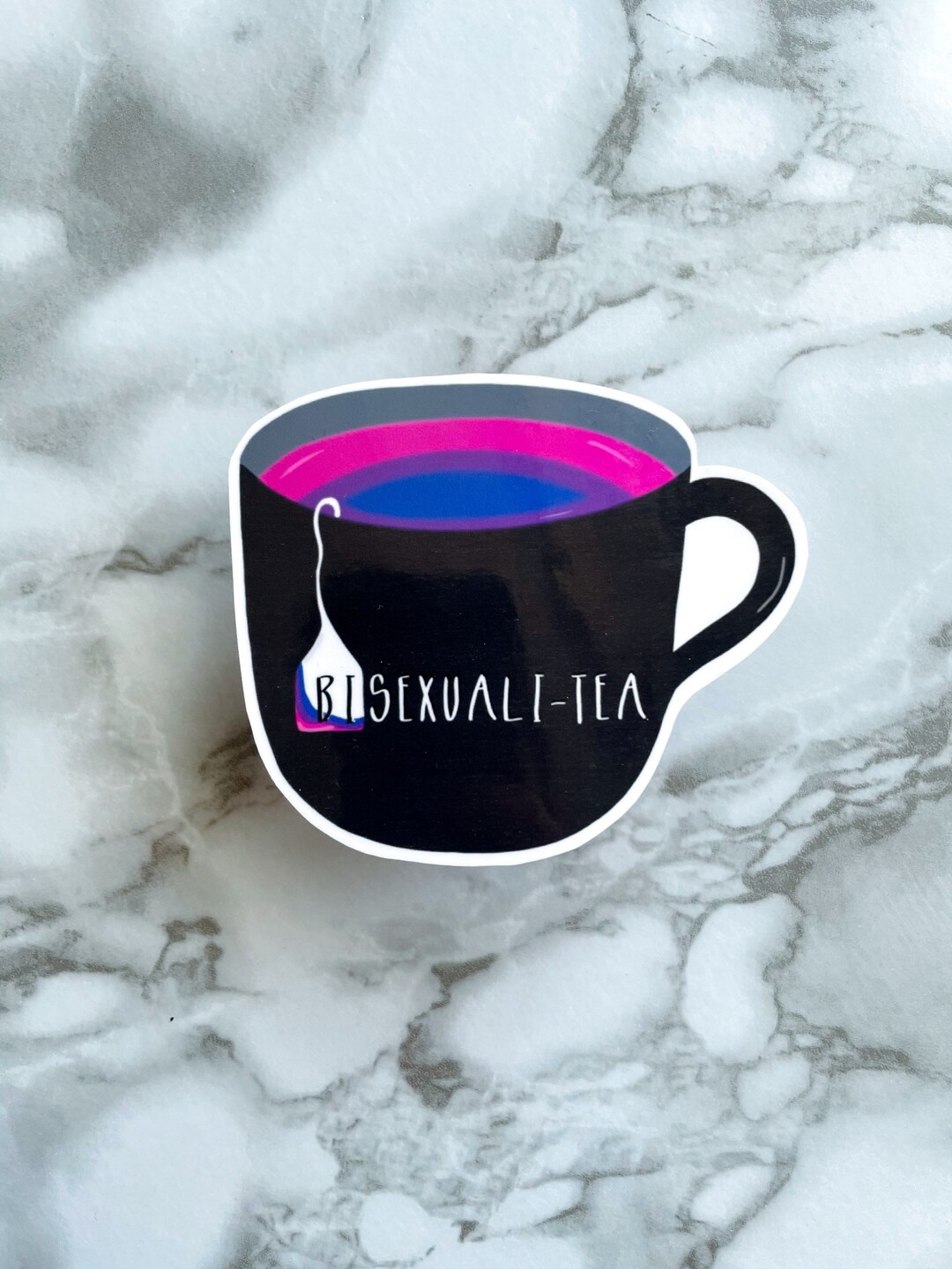 Bisexuali-tea Sticker, LGBTQ, Bisexual, Lesbian, Gay, Pride, Queer ...