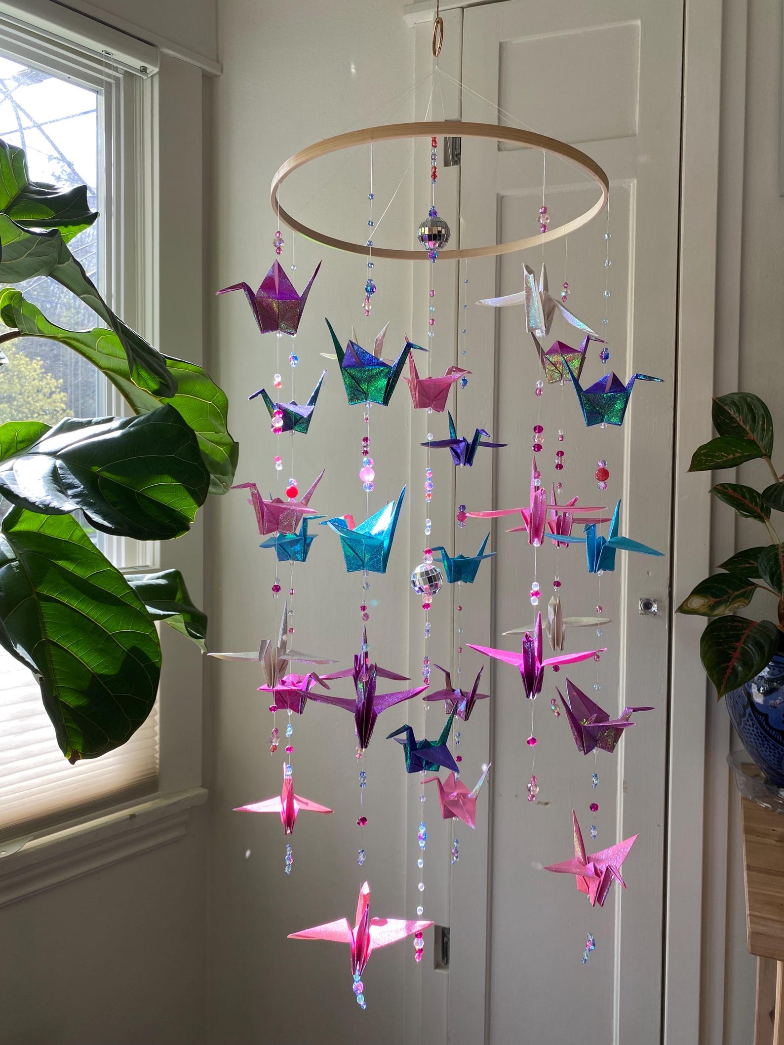 Pink Pony Club — Paper Crane Origami Mobile - Etsy