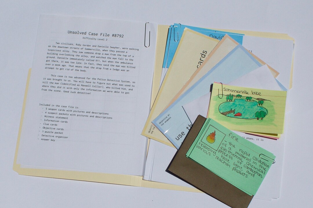 Escape Game/murder Mystery File (case #8792) Difficulty Level 2 - Etsy
