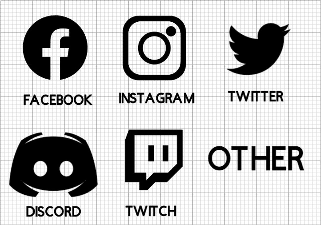 Custom Social Handle Vinyl Decals - Etsy