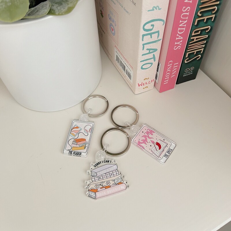 Bookish Keychain - Etsy